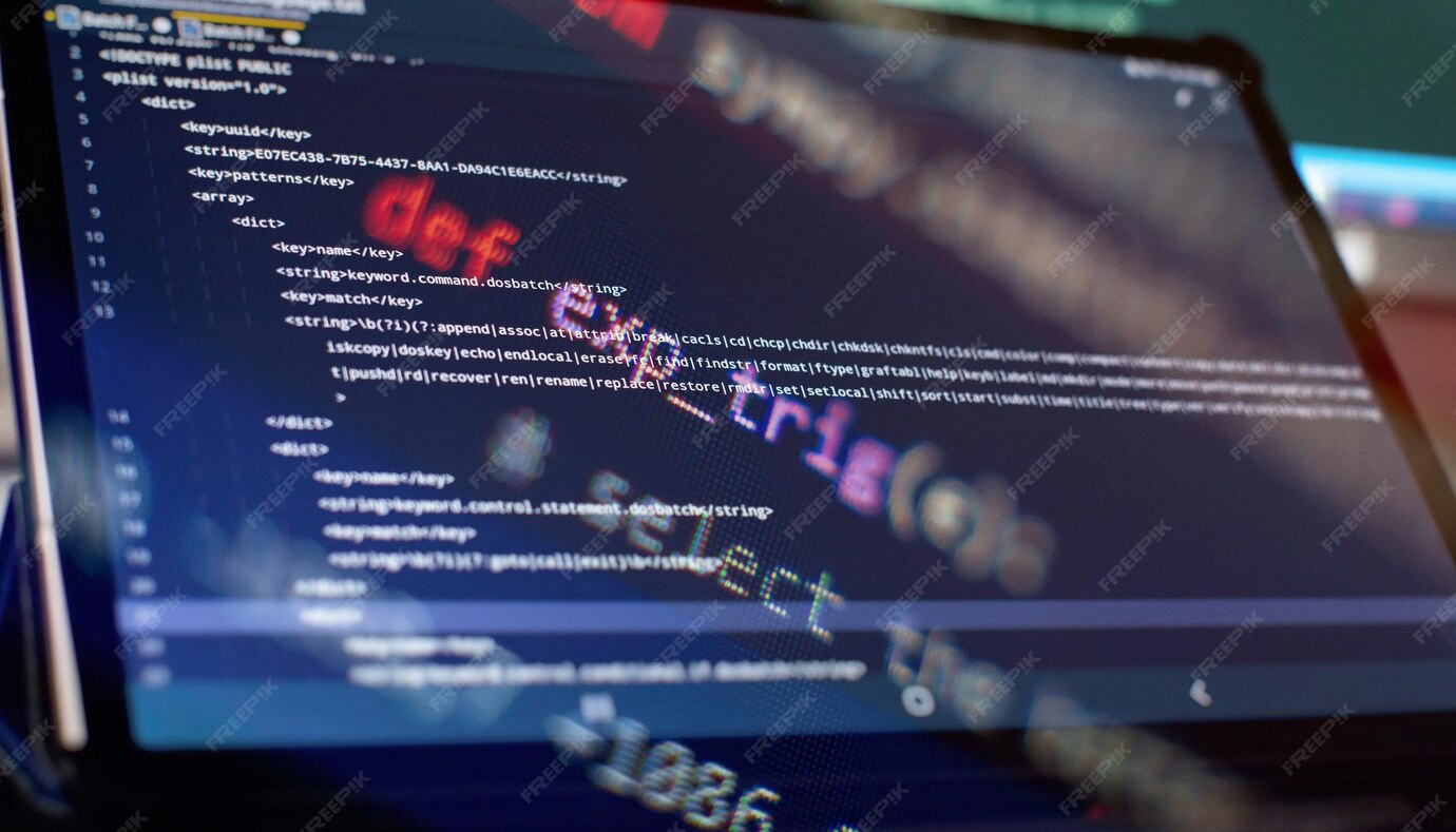 Premium Photo | Software developer programming code abstract computer script code selective focus