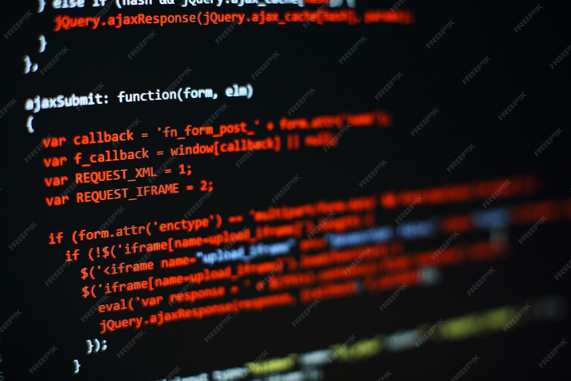 Premium Photo | Software developer programming code. abstract computer ...