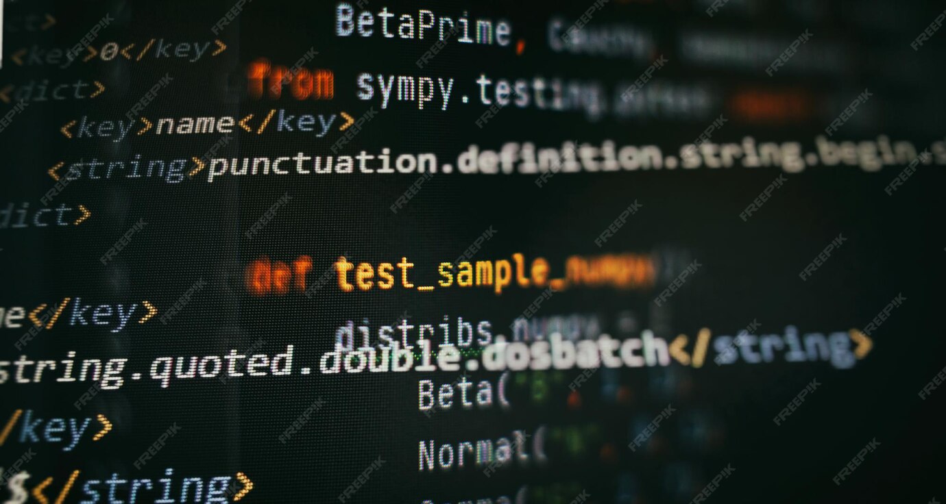 Premium Photo | Software developer programming code. Abstract computer script coding ...