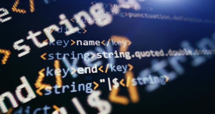 Premium Photo | Software developer programming code. abstract computer ...