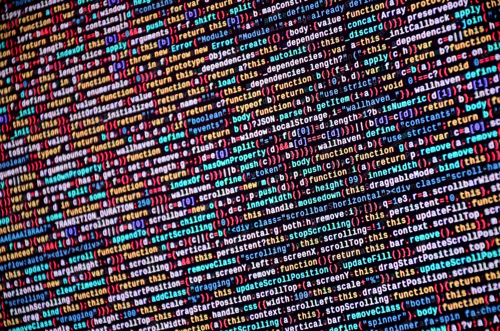 Premium Photo | Software developer programming code on computer ...