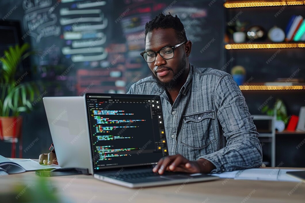 Software Developing programming and coding technologies Website design Cyber space concept ...