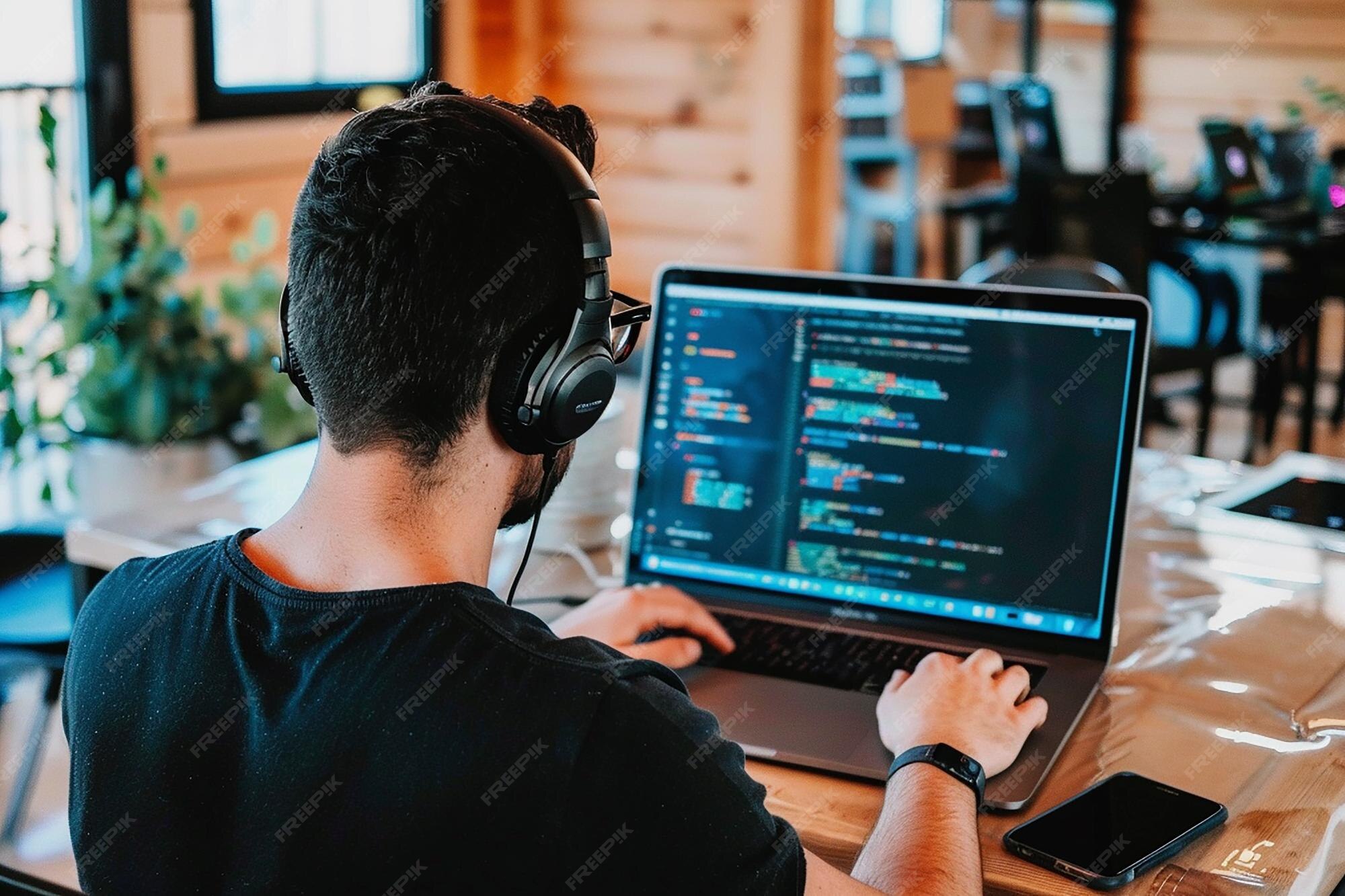 Software Developing programming and coding technologies Website design Cyber space concept ...