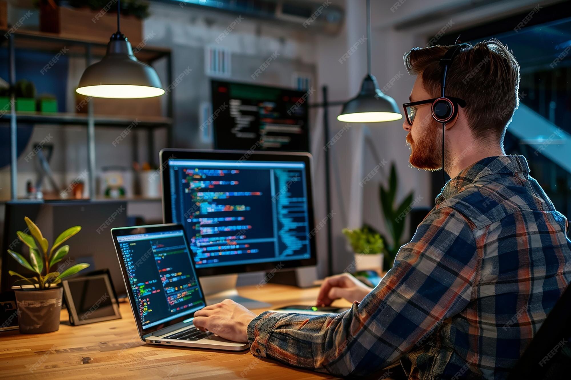 Premium Photo | Software Developing programming and coding technologies ...