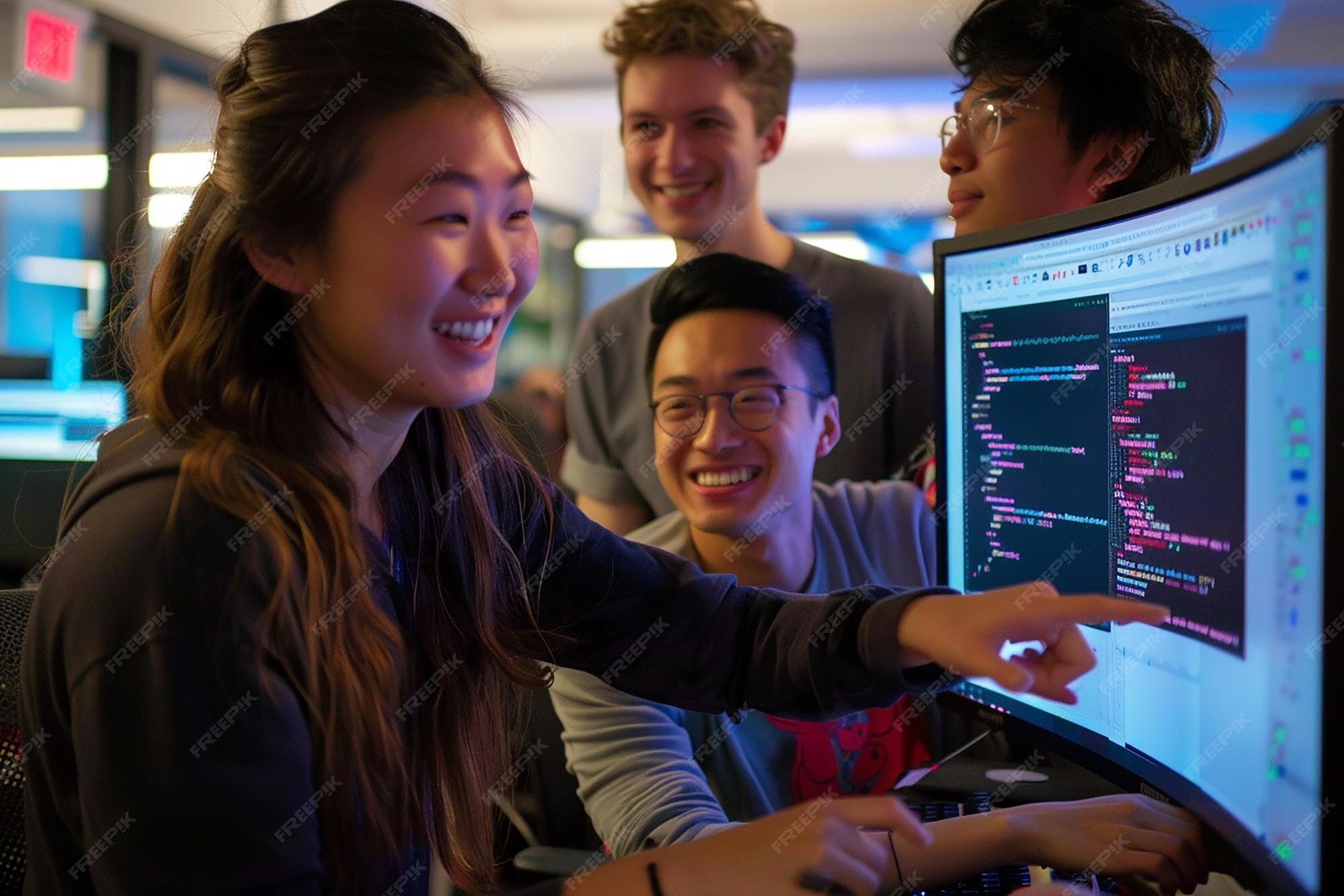 Software Developing programming and coding technologies Website design Cyber space concept ...