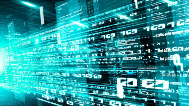 Premium Photo | Software development application programming code and tacit computer coding