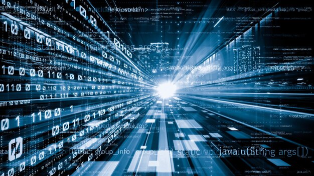 Premium Photo | Conceptual programming and coding of future software