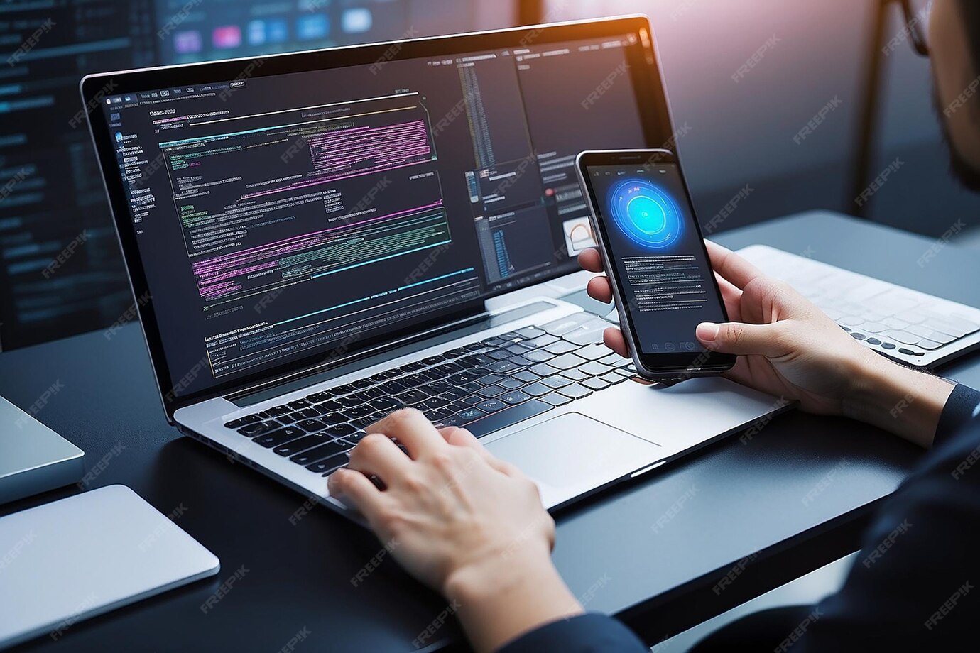 Premium Photo | Software development coding process concept Programming ...