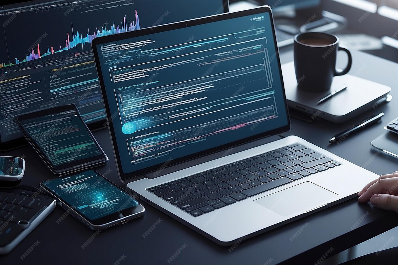 Premium Photo | Software development coding process concept Programming ...