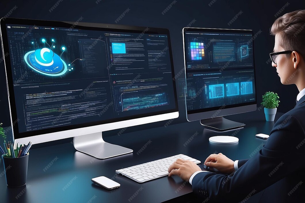 Premium Photo | Software development coding process concept Programming ...