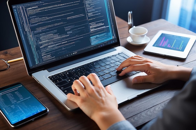 Software Development Coding Process Concept Programming Testing Cross 4518