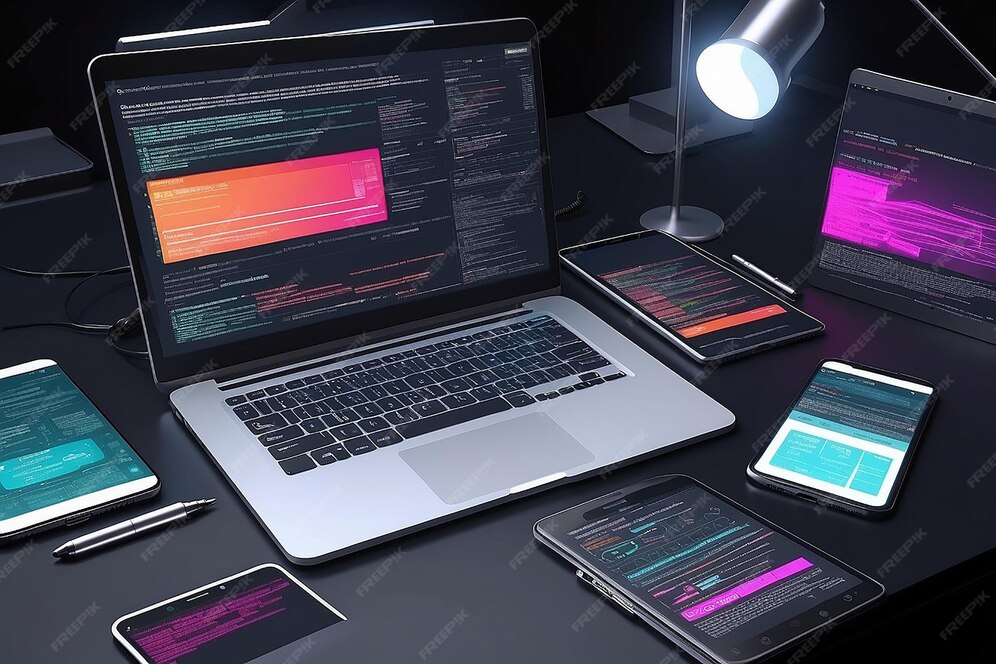 Premium Photo | Software development coding process concept Programming ...