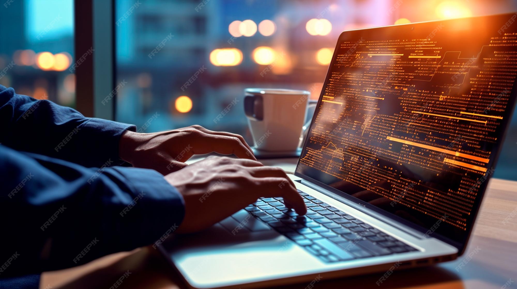 Premium AI Image | software development concept Coding programmer ...