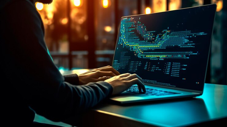 Premium AI Image | software development concept Coding programmer ...