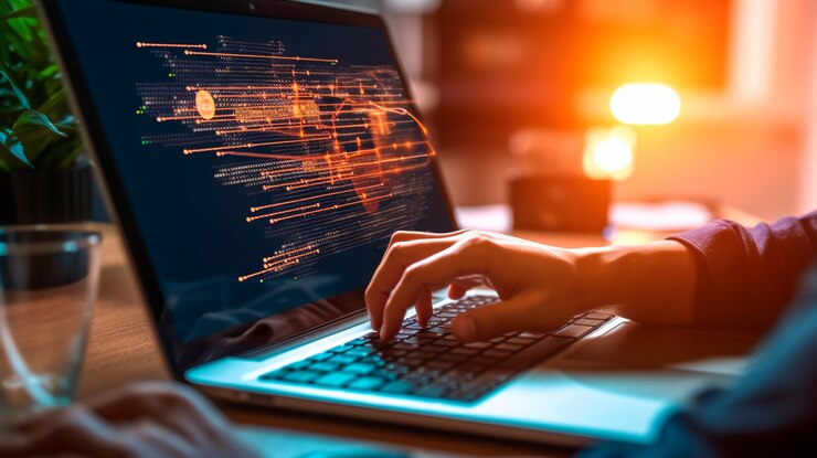 Premium Photo | Software development concept Coding programmer software engineer working on ...