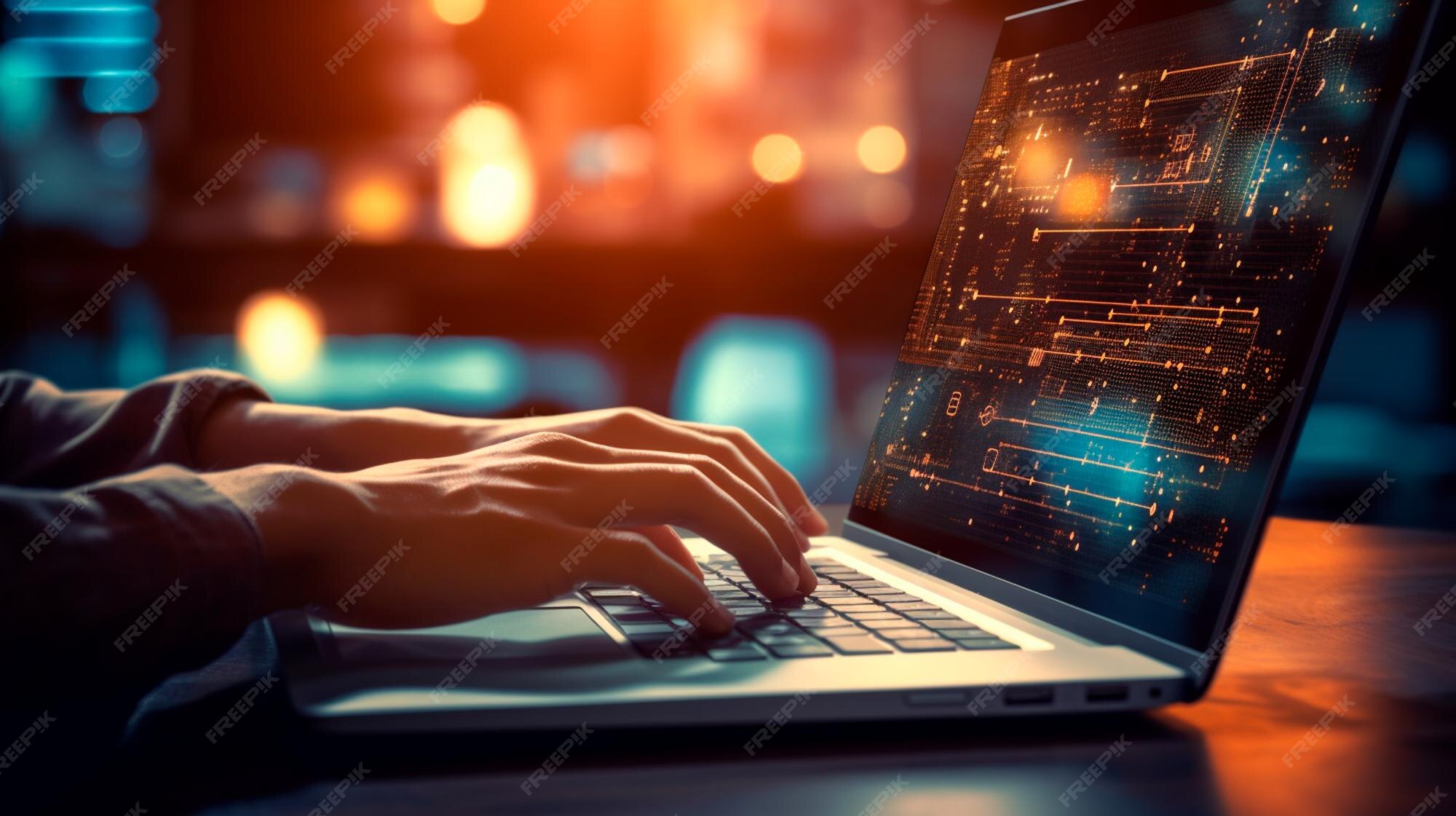 Premium AI Image | Software development concept Coding programmer software engineer working on ...