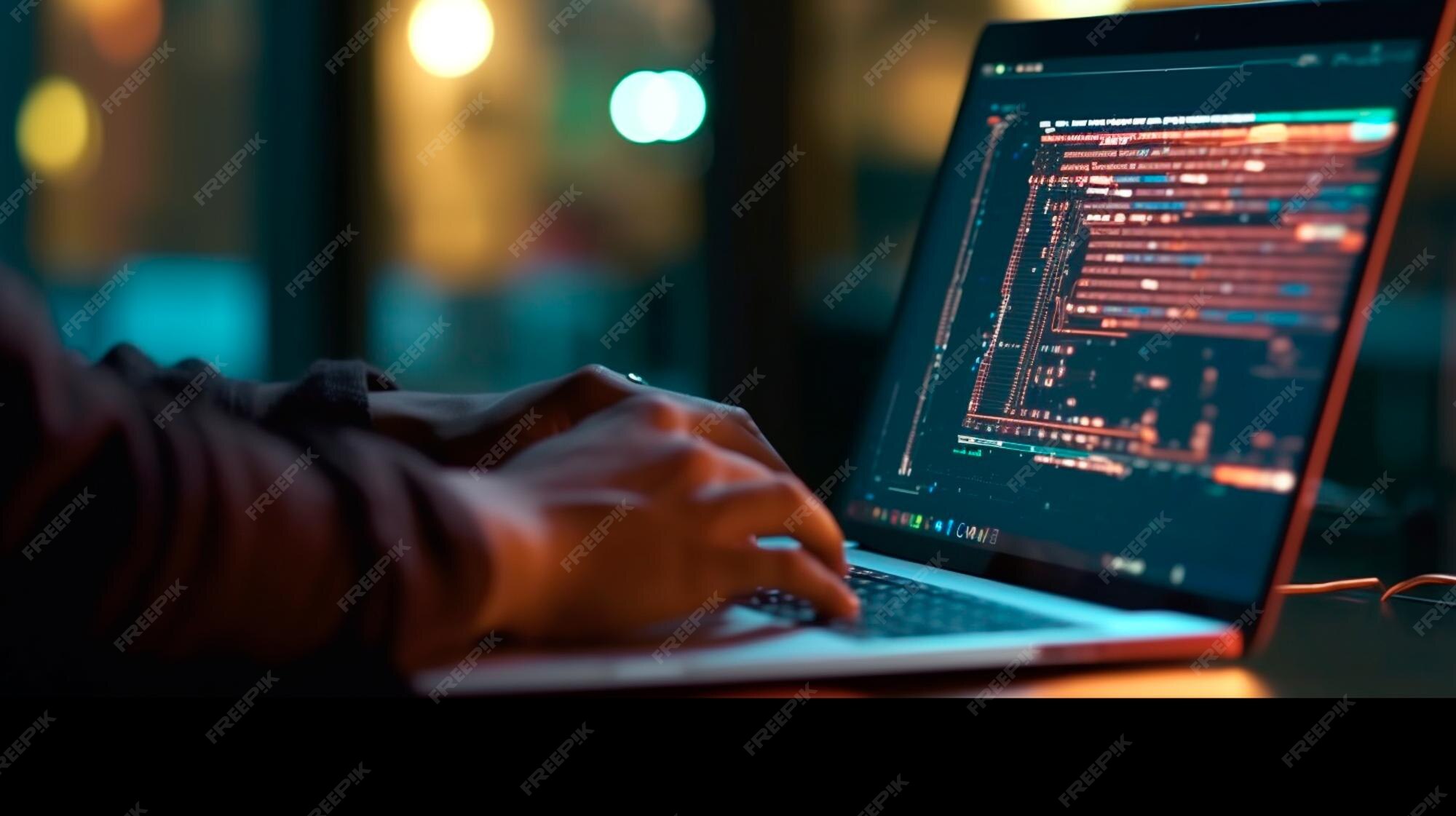 Premium AI Image | Software development concept Coding programmer software engineer working on ...