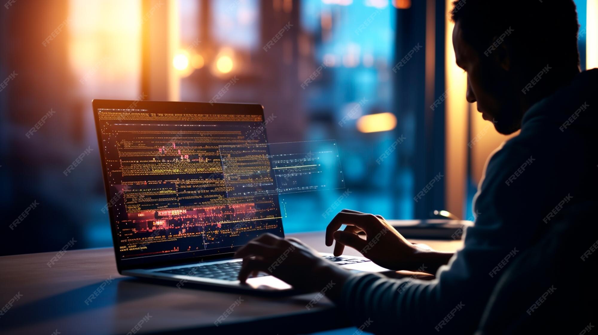 Premium Photo | Software development concept Coding programmer software engineer working on ...