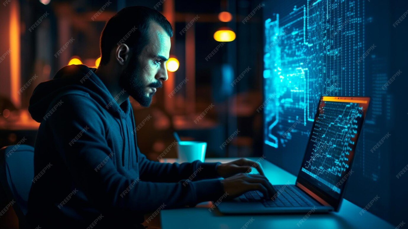 Premium Photo | Software development concept coding programmer software engineer working on ...