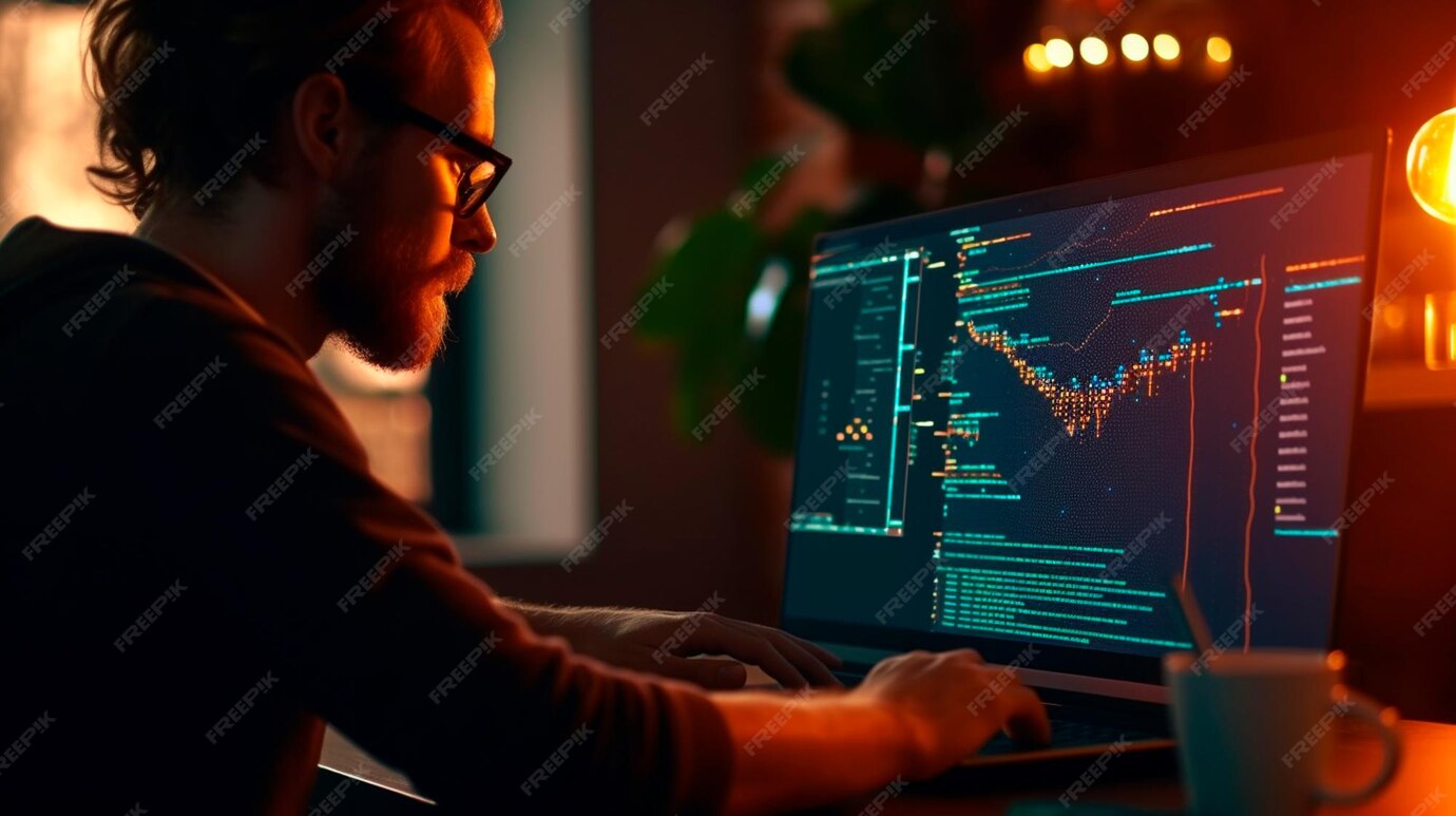 Premium Photo | Software development concept coding programmer software engineer working on ...