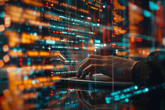 Premium Photo | Software development concept Coding programmer software ...