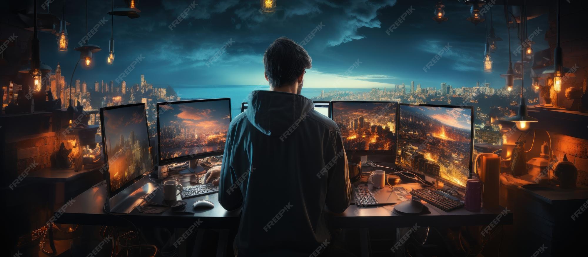 Premium Ai Image Software Development Concept Coding Programmer