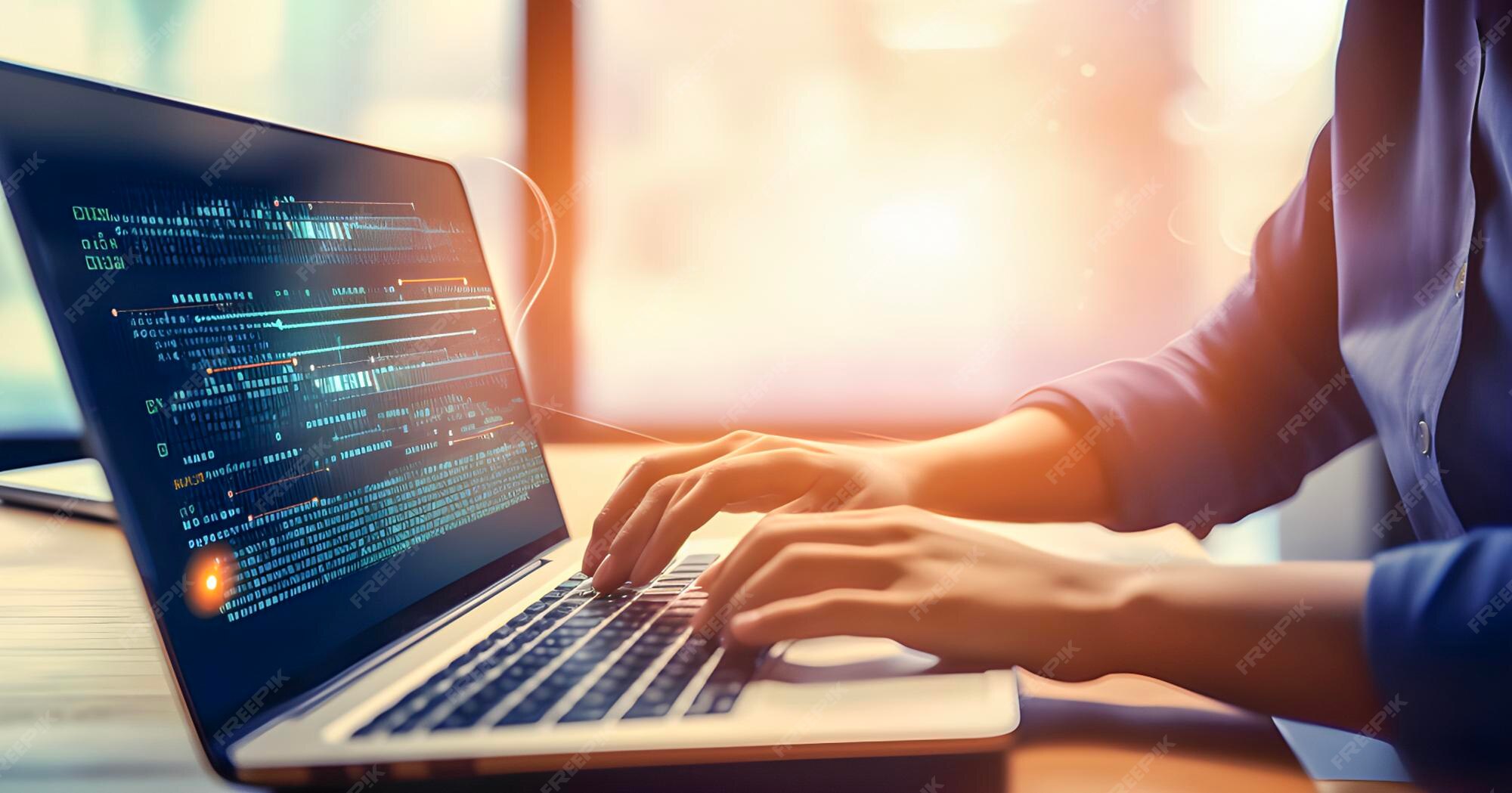 Premium AI Image | Software development conceptCoding programmer software engineer working on ...