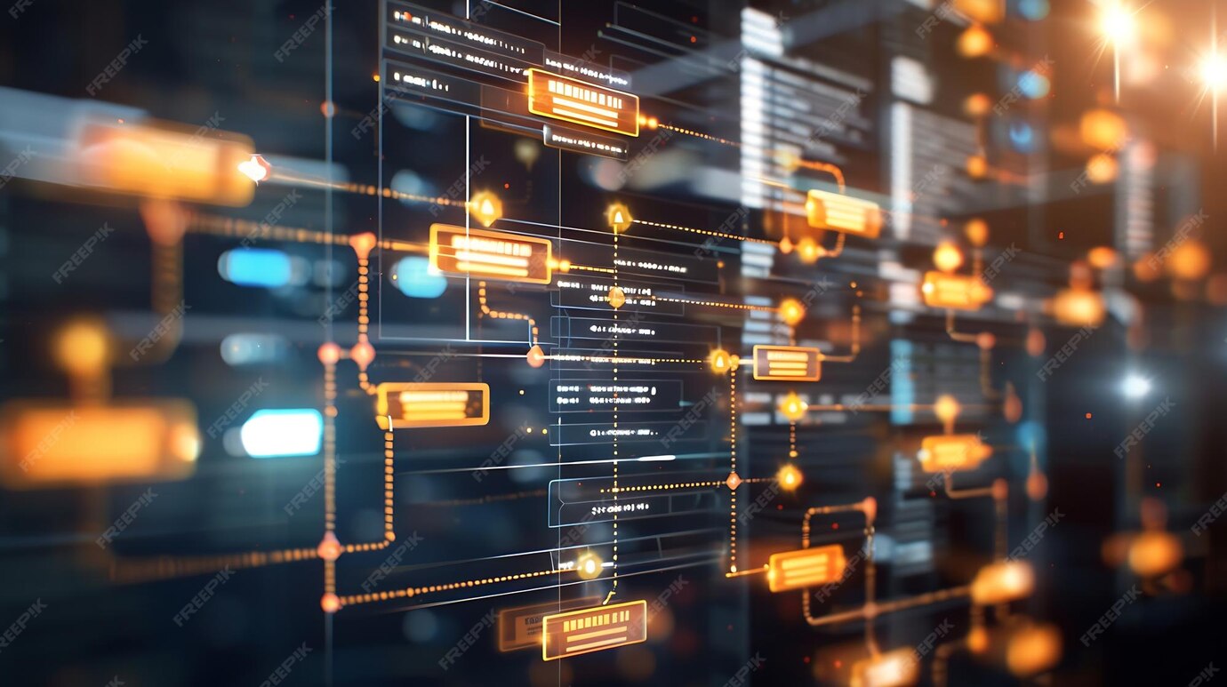 Software development flowchart diagram showing branching merging pull ...
