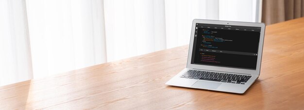 Premium Photo | Software development programming on computer screen for ...