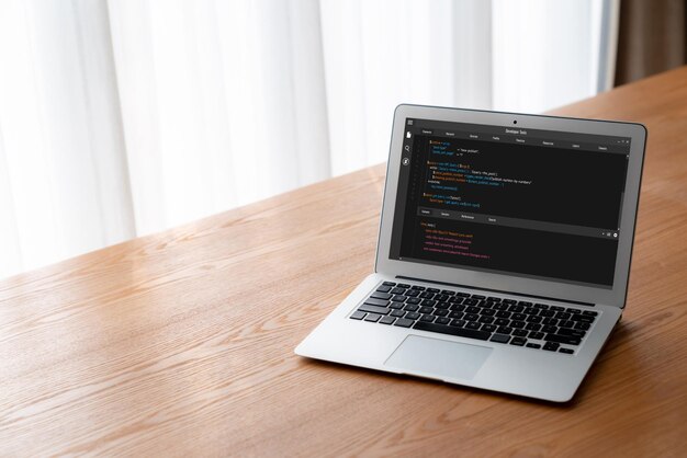 Premium Photo | Software development programming on computer screen for ...