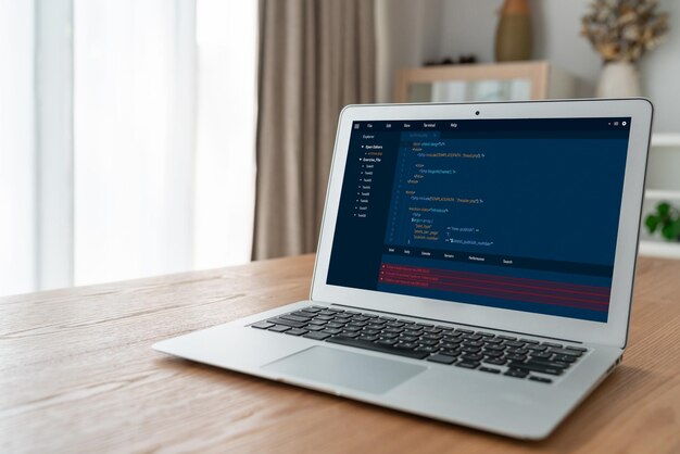 Premium Photo | Software development programming on computer screen for ...