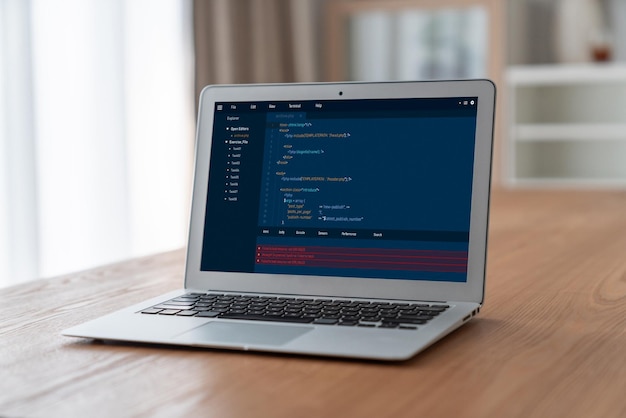 Premium Photo | Software development programming on computer screen for ...