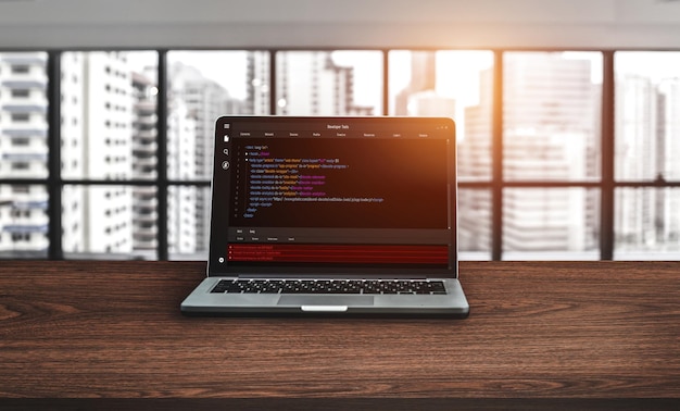 Premium Photo | Software development programming on computer screen for ...