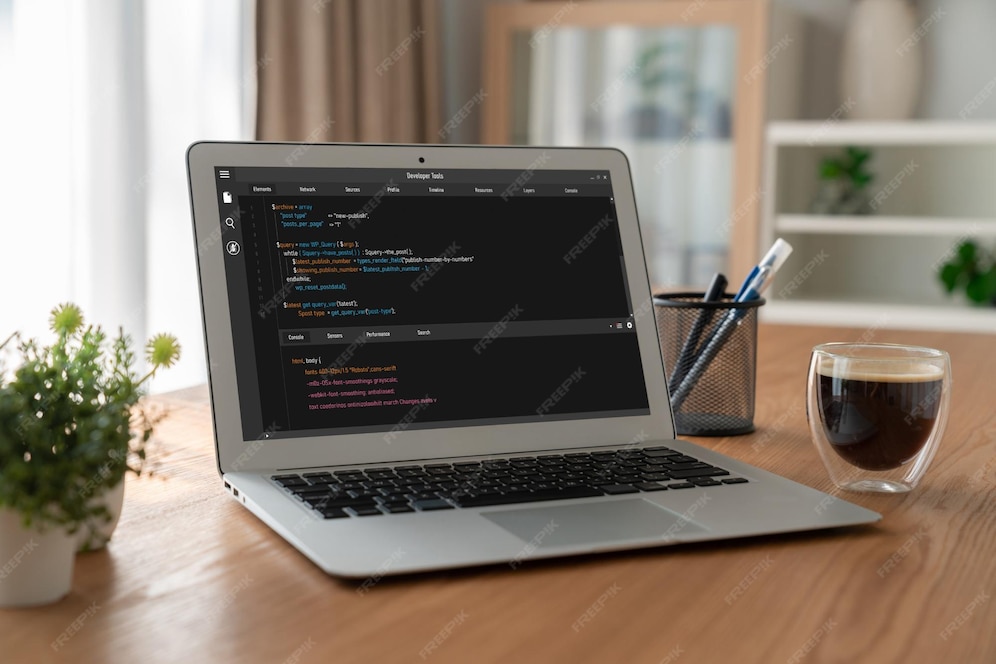Premium Photo | Software development programming on computer screen for ...