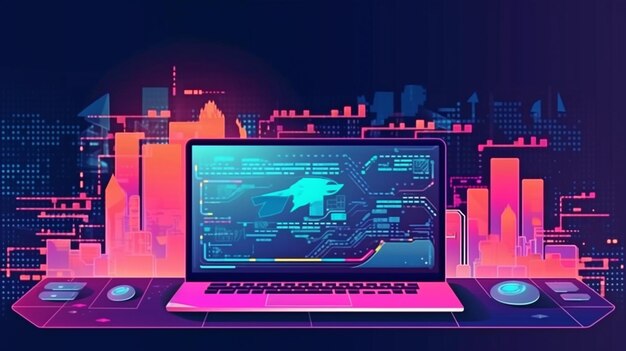 Premium Photo | Software development or programming is an abstract idea ...