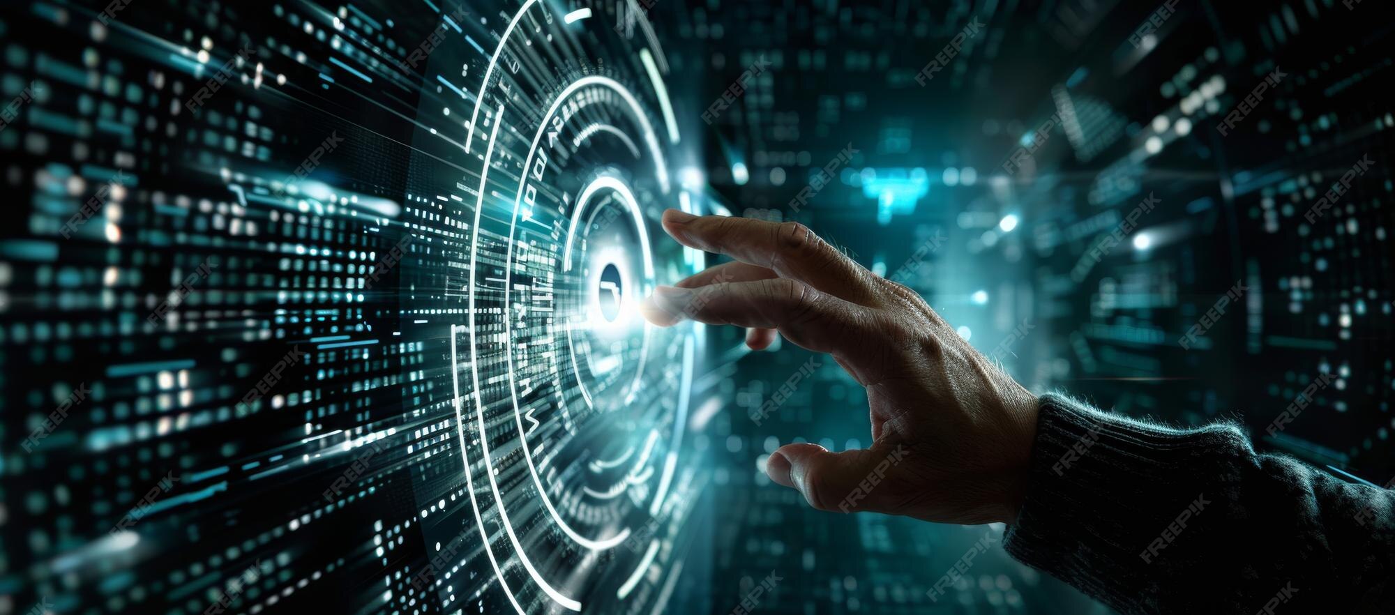 Software Engineer Coding On Laptop Computer With Innovation Technology Interface On Digital