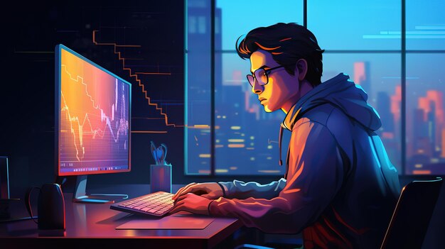 Premium AI Image | Software engineer working on application development on his computer display ...