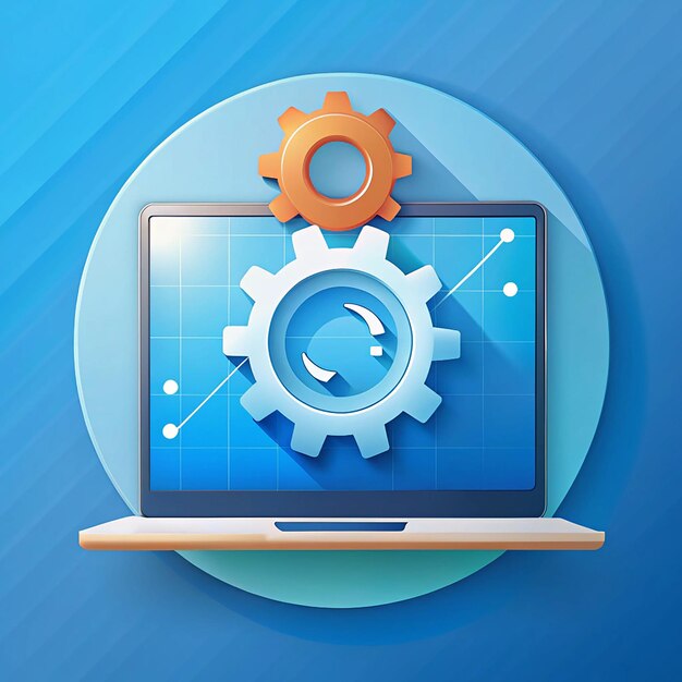 Software update or operating system upgrade concept Installing update ... Software update or operating system upgrade concept Installing update ...