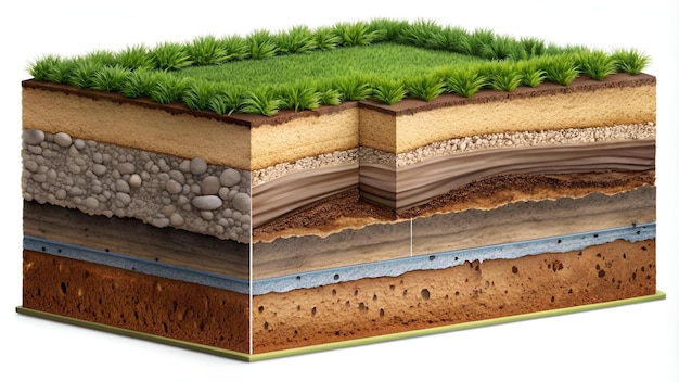 Soil layers with geological ground structure and materials outline ... Soil layers with geological ground structure and materials outline ...