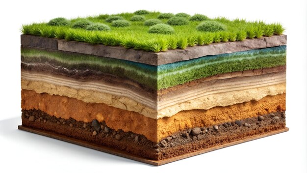 Soil layers with geological ground structure and materials outline ... Soil layers with geological ground structure and materials outline ...