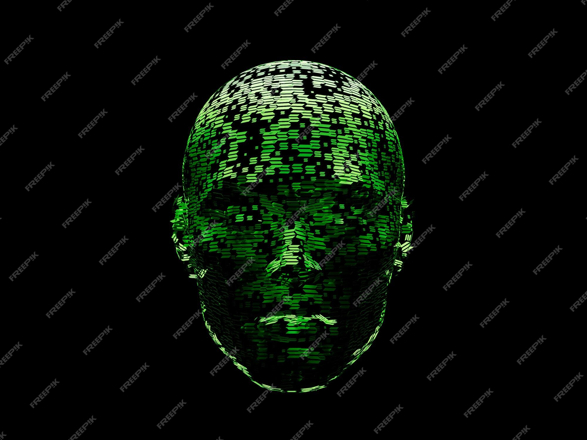 Premium Photo Solana Crypto Face Head Cyborg Abstract Furistic
