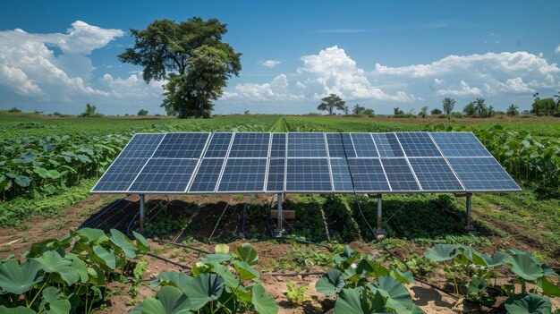 Premium Photo | Solarpowered groundwater pump in a sustainable farming ... Premium Photo | Solarpowered groundwater pump in a sustainable farming ...