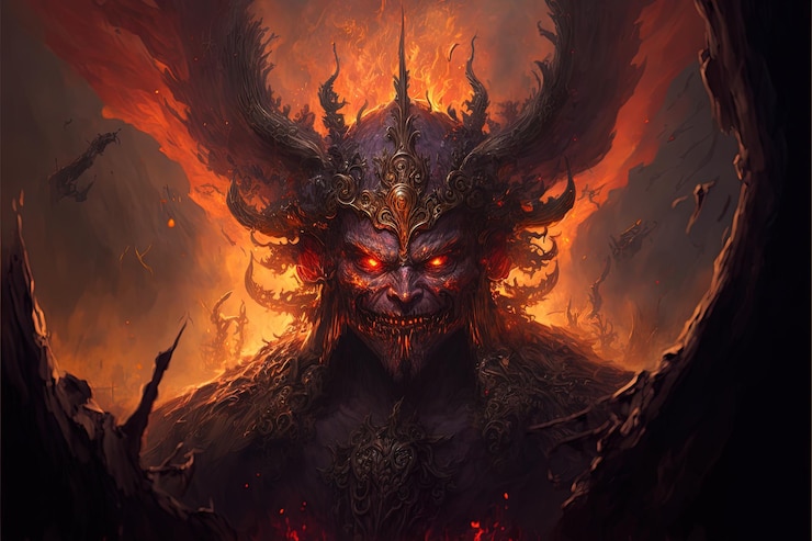 Premium Photo | Souls burning in the hell Fantasy illustration Demon ... Premium Photo | Souls burning in the hell Fantasy illustration Demon ...