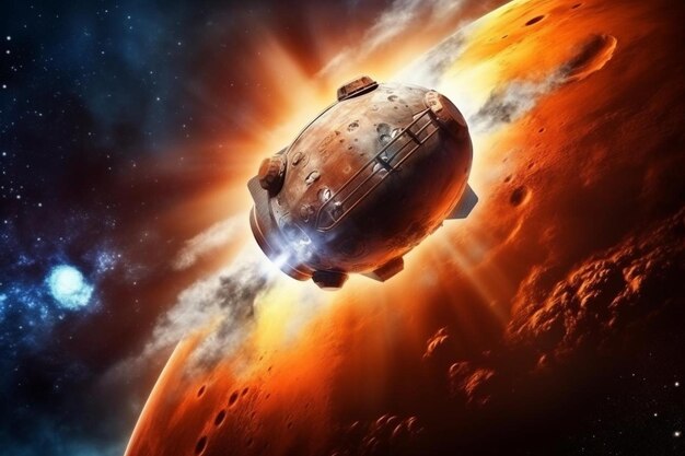 Premium Photo | Spacecraft takes off into space rocket flies to mars ... Premium Photo | Spacecraft takes off into space rocket flies to mars ...