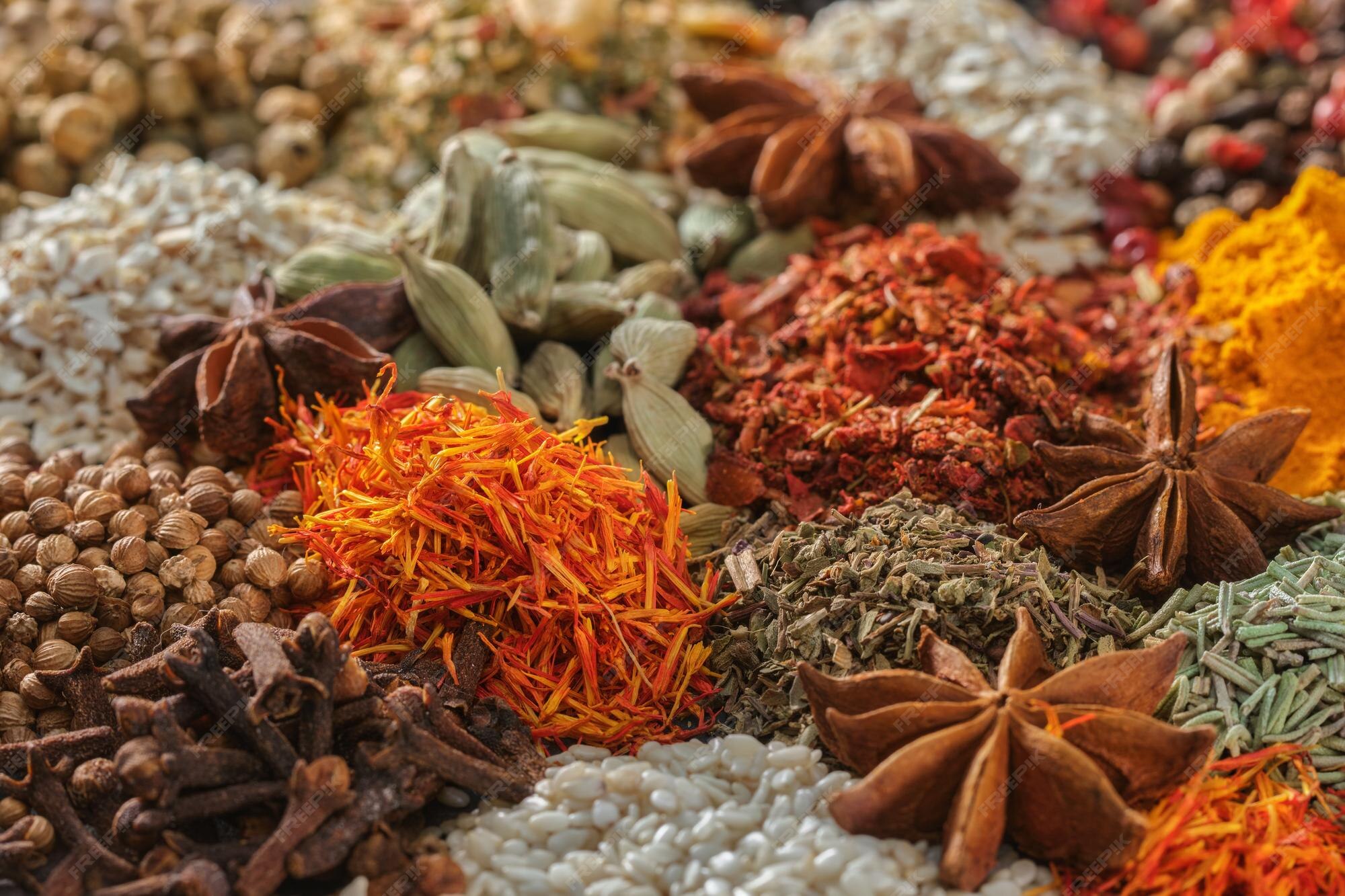 Premium Photo | Spices aromatic indian spices on a slate background ... Premium Photo | Spices aromatic indian spices on a slate background ...