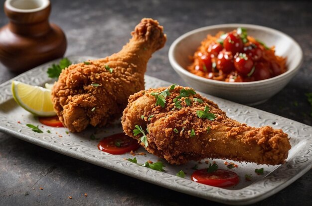 Spicy deep fried breaded chicken drumsticks | Premium AI-generated image Spicy deep fried breaded chicken drumsticks | Premium AI-generated image