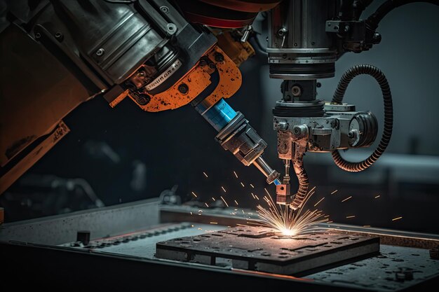 Premium AI Image | Spot welding robot its arm performing precise and ... Premium AI Image | Spot welding robot its arm performing precise and ...