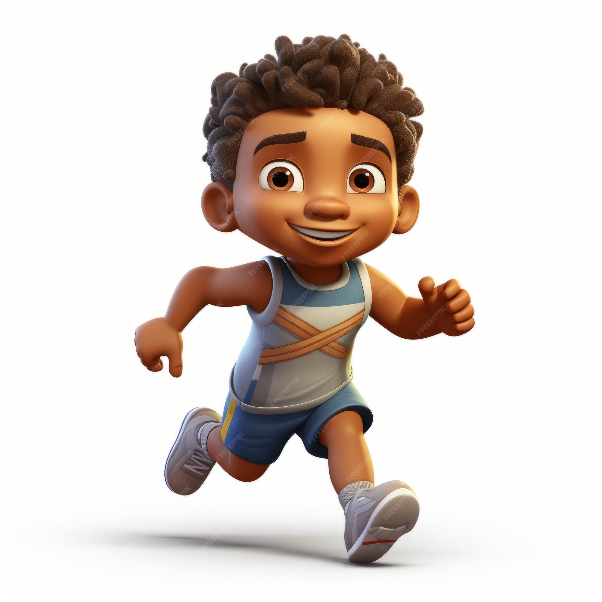 Premium AI Image | Sprinting to Success A Delightfully Animated African ... Premium AI Image | Sprinting to Success A Delightfully Animated African ...