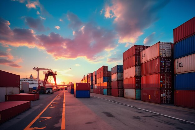 Premium AI Image | Stack of Containers Cargo Ship ImportExport in ... Premium AI Image | Stack of Containers Cargo Ship ImportExport in ...