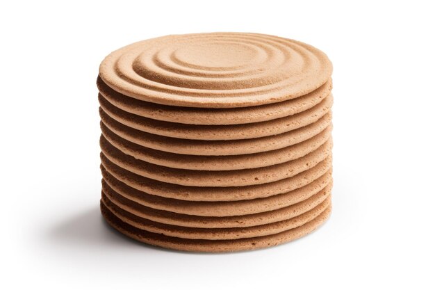 Premium AI Image | a stack of cookies on a white background Premium AI Image | a stack of cookies on a white background